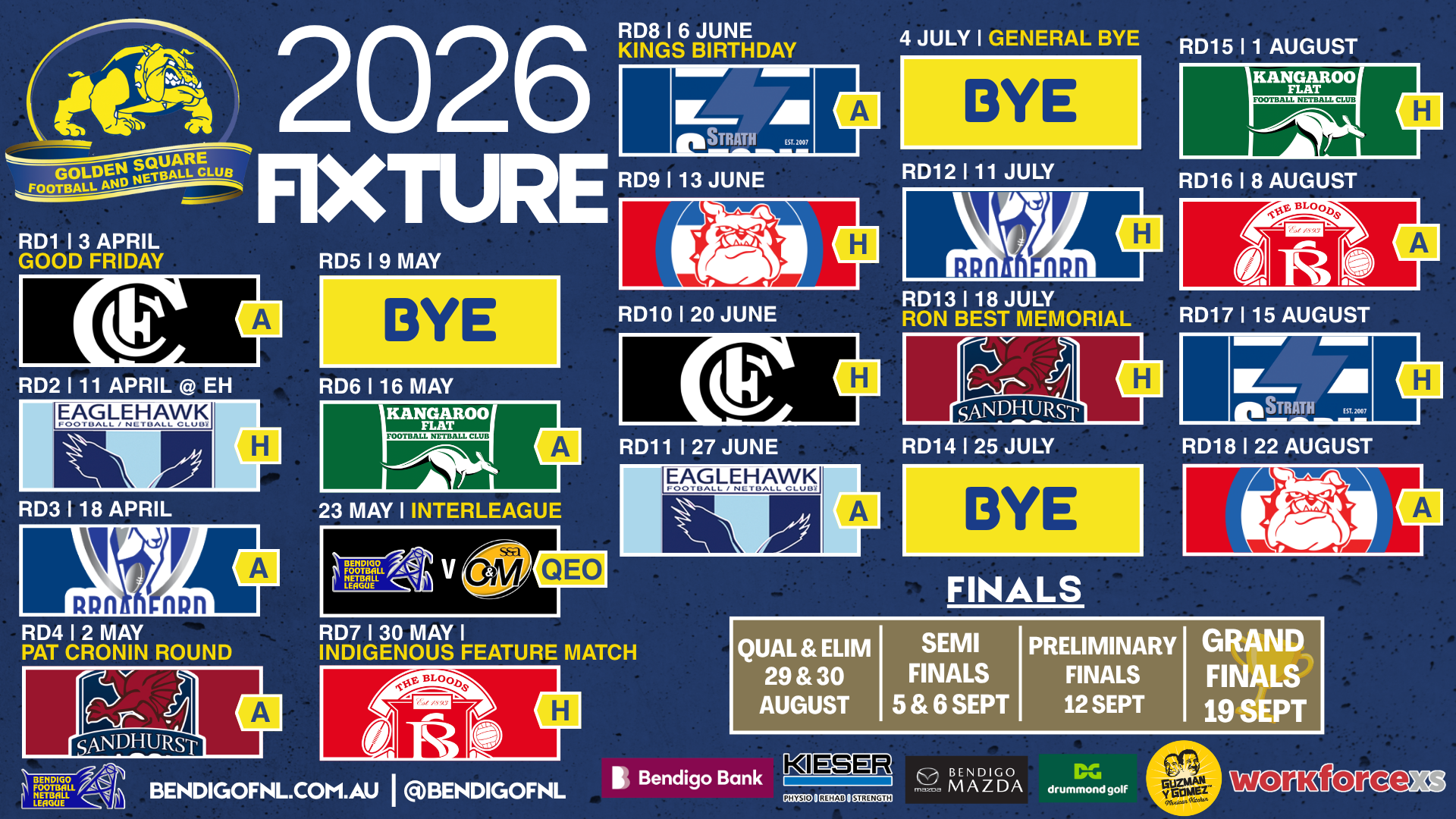 📅 2026 Club Fixtures 📅