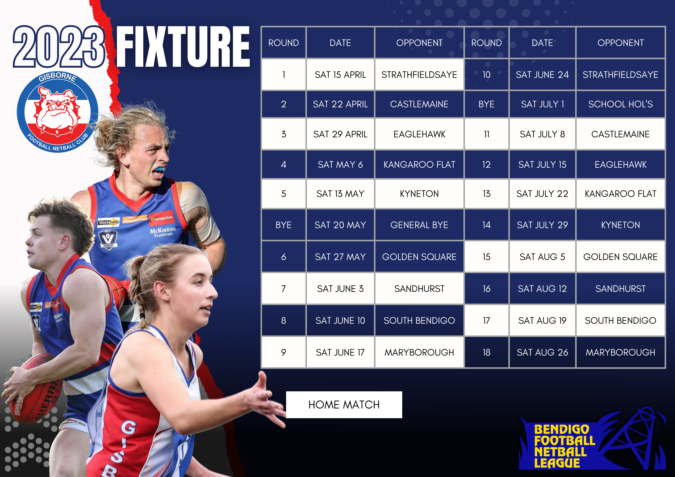 2023 Club by Club fixtures are BACK